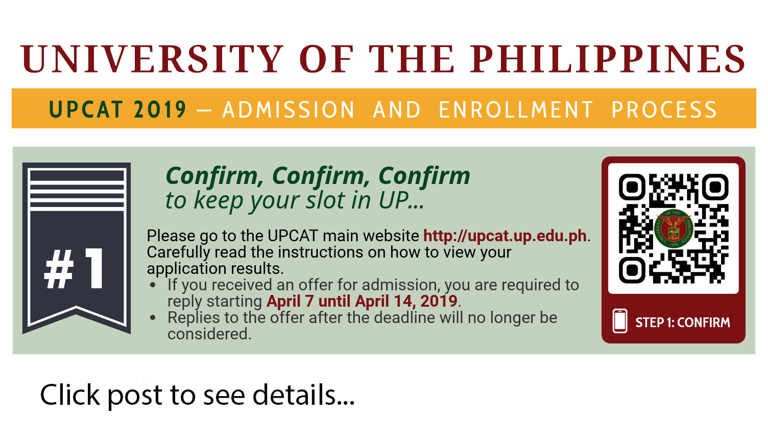 Confirm your UP admission offer online by 14 April 2019 | University of ...
