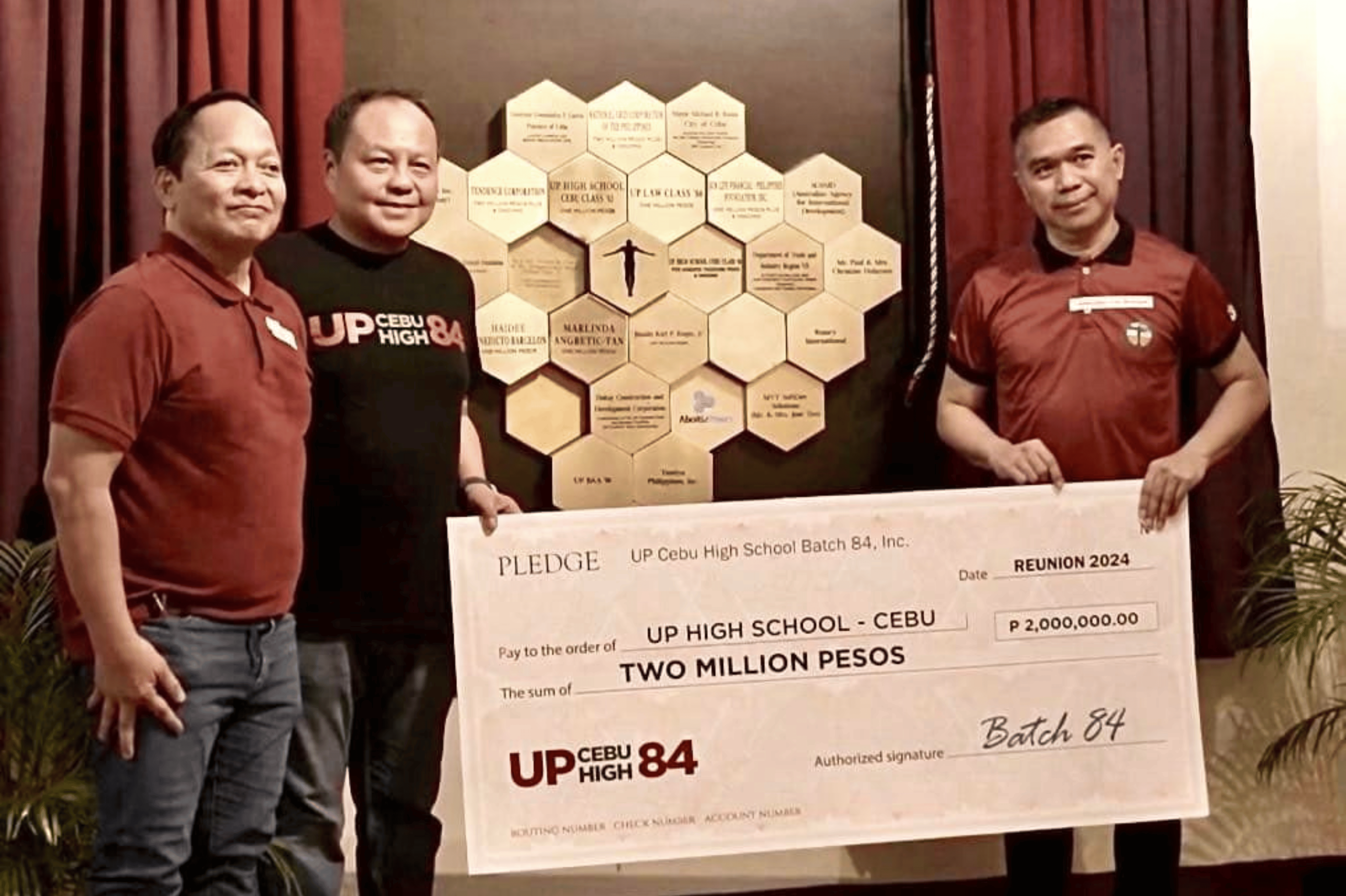 UPHS Batch ’84 donates P2 Million to UP Cebu | University of the ...